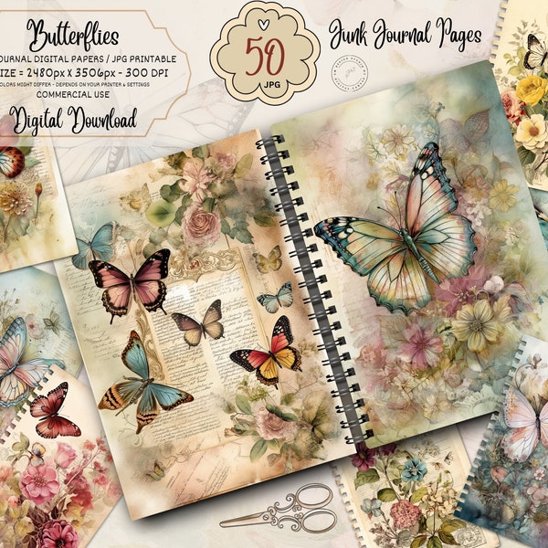 Butterfly Journal - Etsy