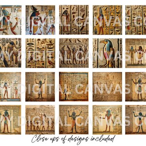 Ancient Egypt - Egyptian Digital Paper, Hieroglyphics Scrapbook Paper ...