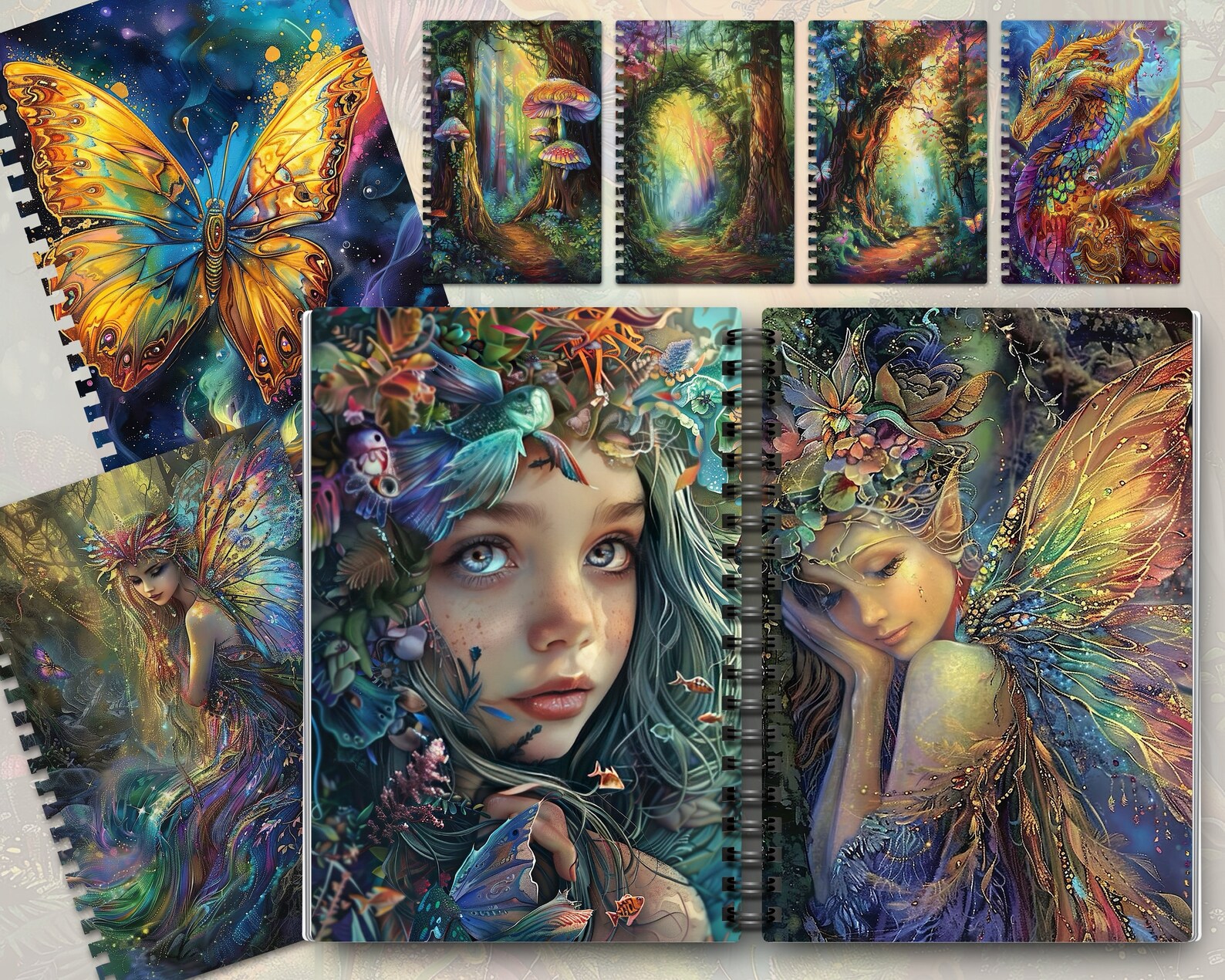 Rainbow Fairy Junk Journal Pages, Printable Enchanted Collage (digital ...