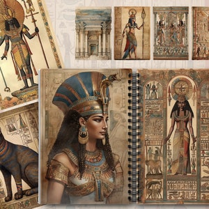 Ancient Egypt Junk Journal Pages, Printable Scrapbook Paper, Digital ...