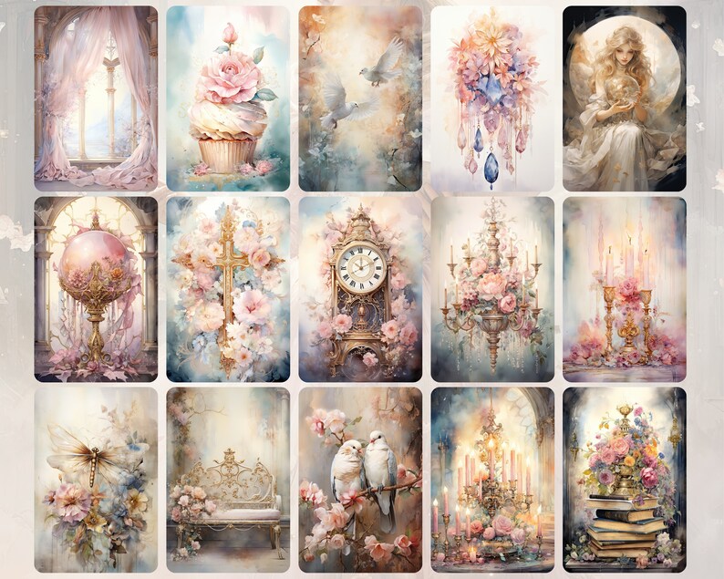 SLEEPING BEAUTY Theme, Big Bundle Shabby Chic Journal, Digital Paper A4 ...