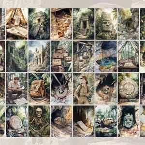 THE ARCHEOLOGIST MAYAN Journal Printable Kit Archeology Ephemera ...