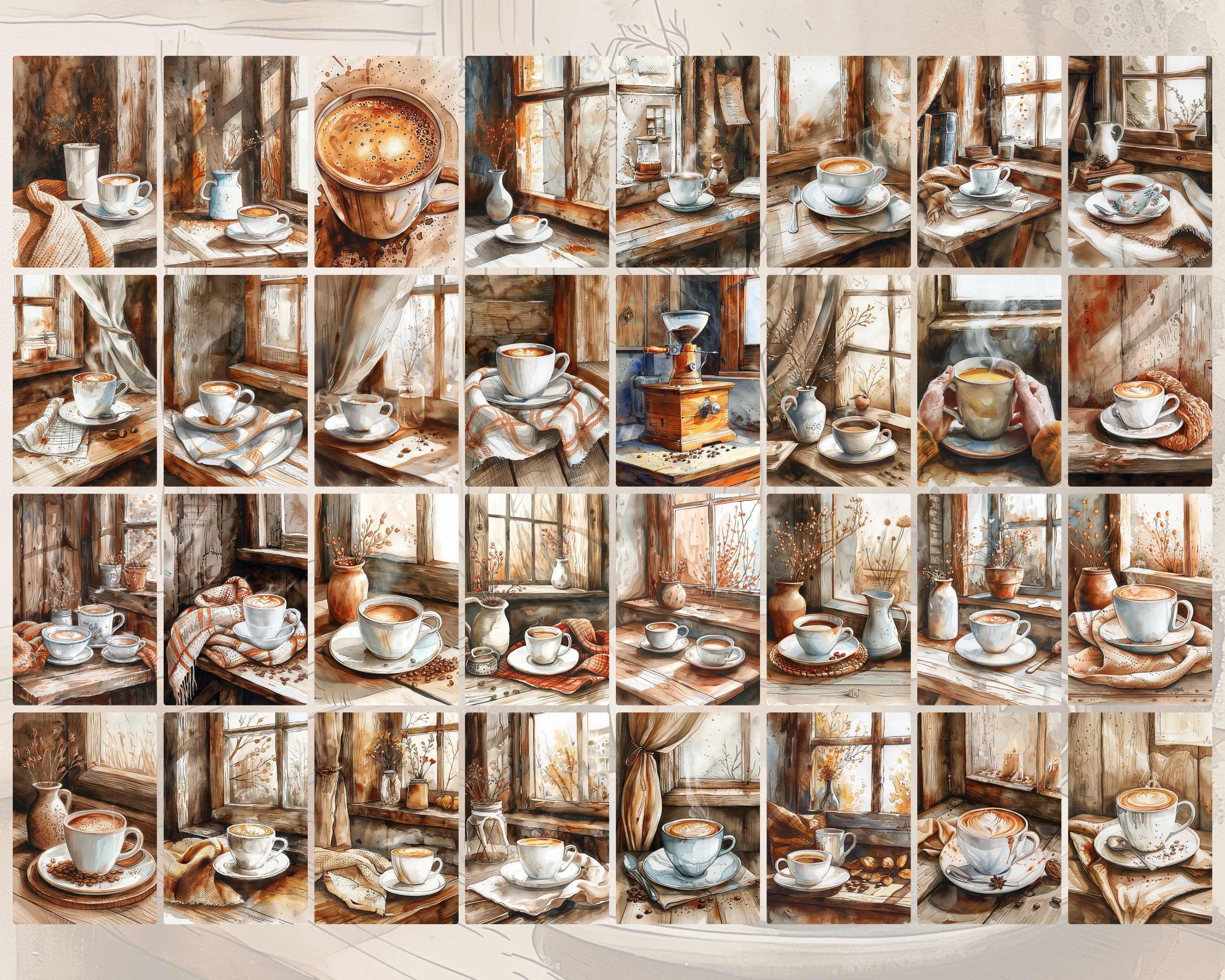 Vintage Coffee Junk Journal Pages, Hot Chocolate Journal Card, Delicate ...