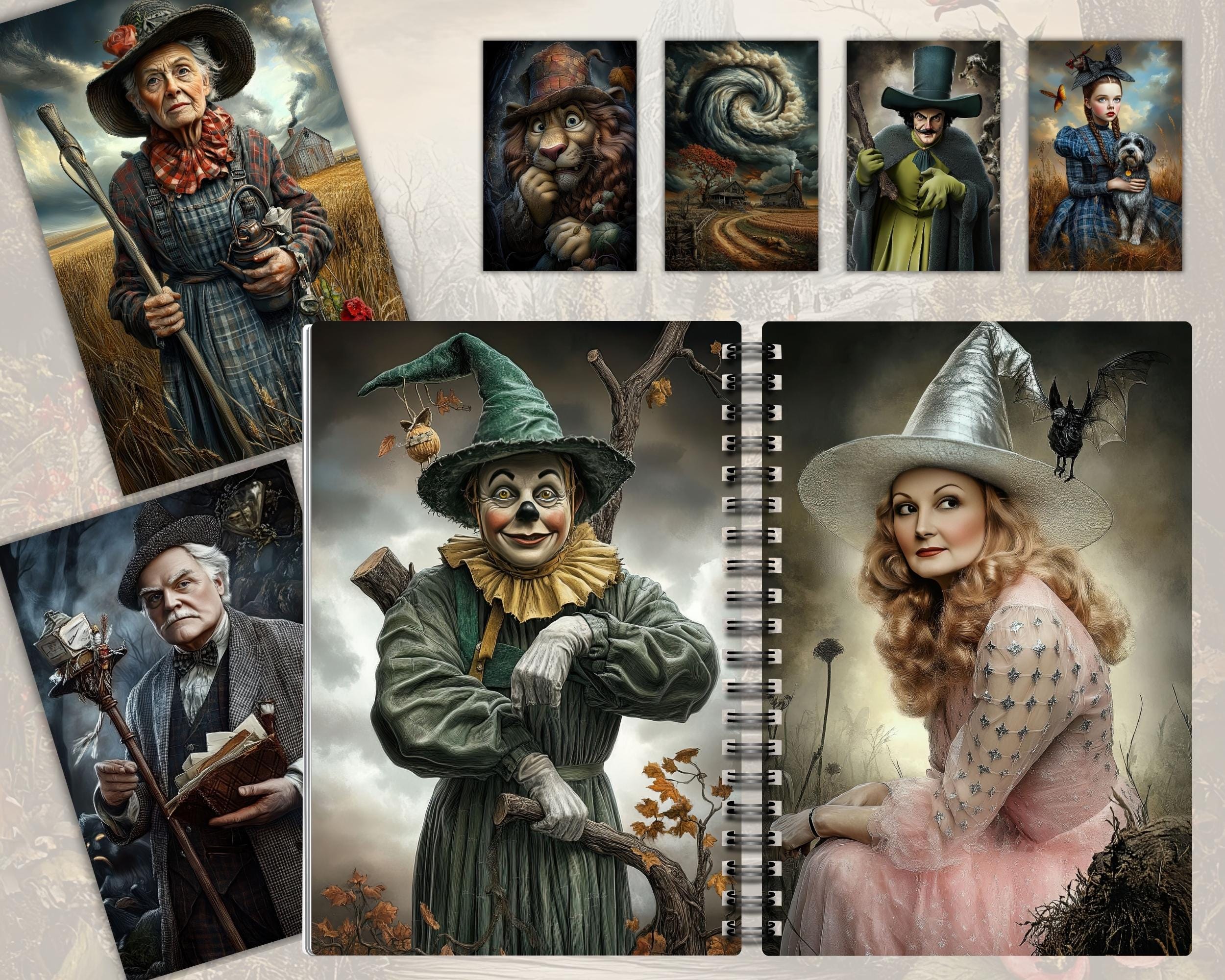 Wizard of Oz Junk Journal Pages Digital Download, Printable Fairytale ...