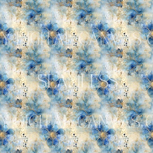 Distressed Blue and Gold Digital Paper: Vintage Grunge Textures ...