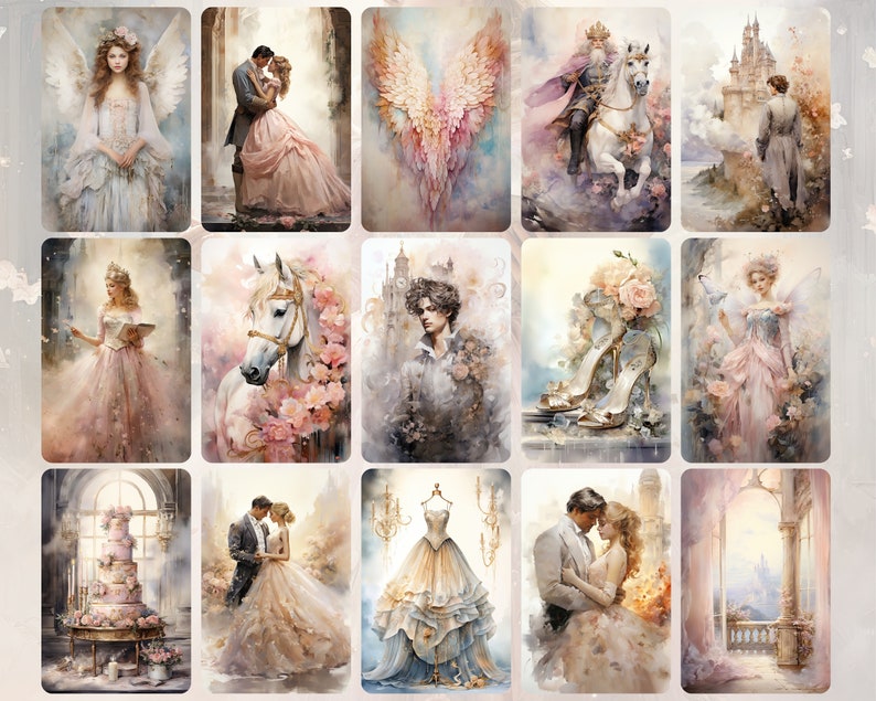 SLEEPING BEAUTY Theme, Big Bundle Shabby Chic Journal, Digital Paper A4 ...