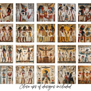 Ancient Egypt - Egyptian Digital Paper, Hieroglyphics Scrapbook Paper ...