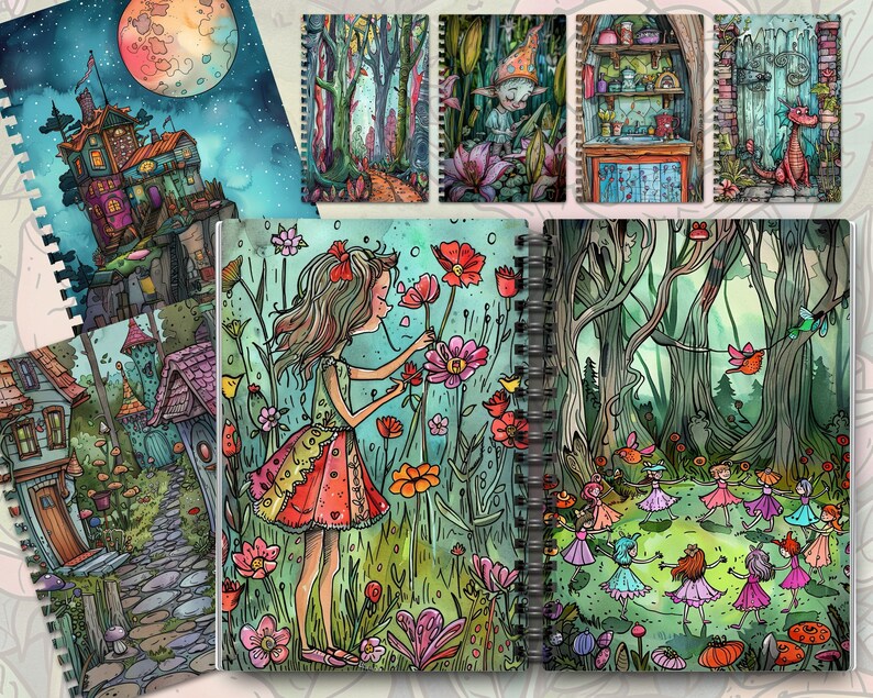 Funky Fairy Junk Journal Kit, Whimsical Fairy Junk Journal Kit, Fantasy ...