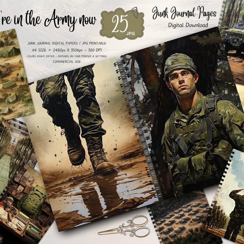 Army Scrapbook Page Kits - Etsy