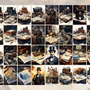 Digital Junk Journal Kit,sherlock Holmes Journaling Papers, Mystery ...