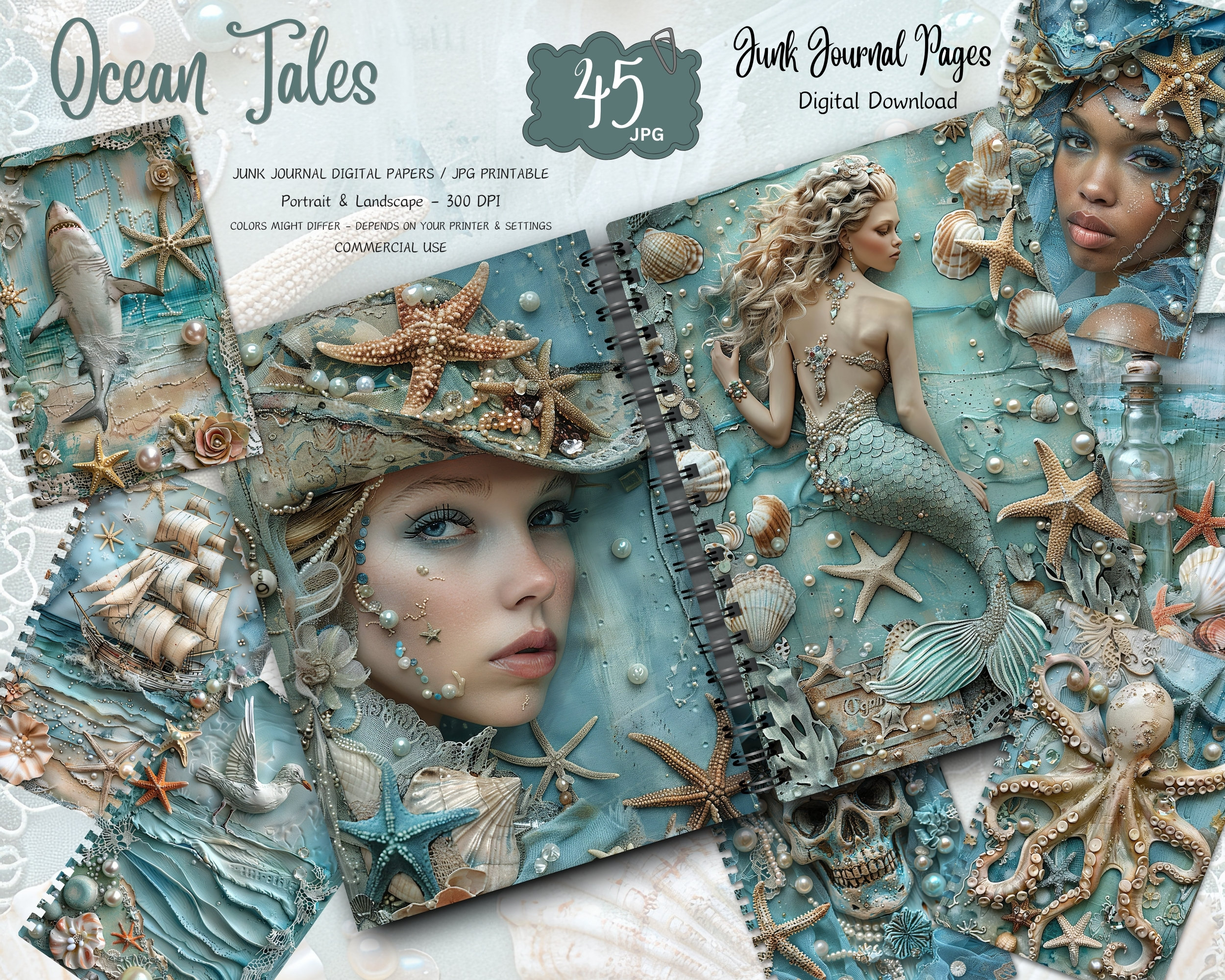 Vintage Nautical Junk Journal Pages: Sea Ephemera (digital Download) - Etsy
