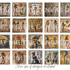 Ancient Egypt - Egyptian Digital Paper, Hieroglyphics Scrapbook Paper ...