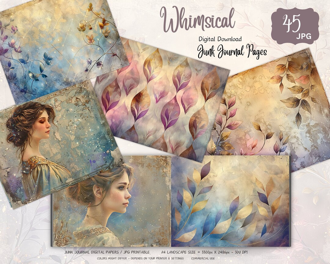 Whimsical Digital Papers - Whimsical Illustrations for Scrapbooking ...