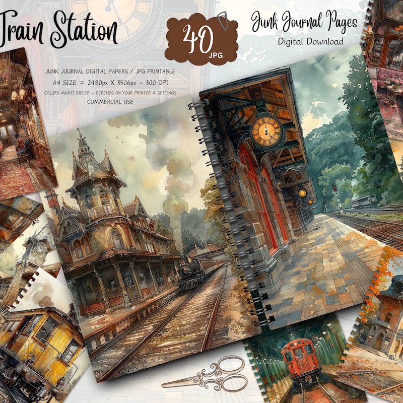 Train Scrapbook - Etsy