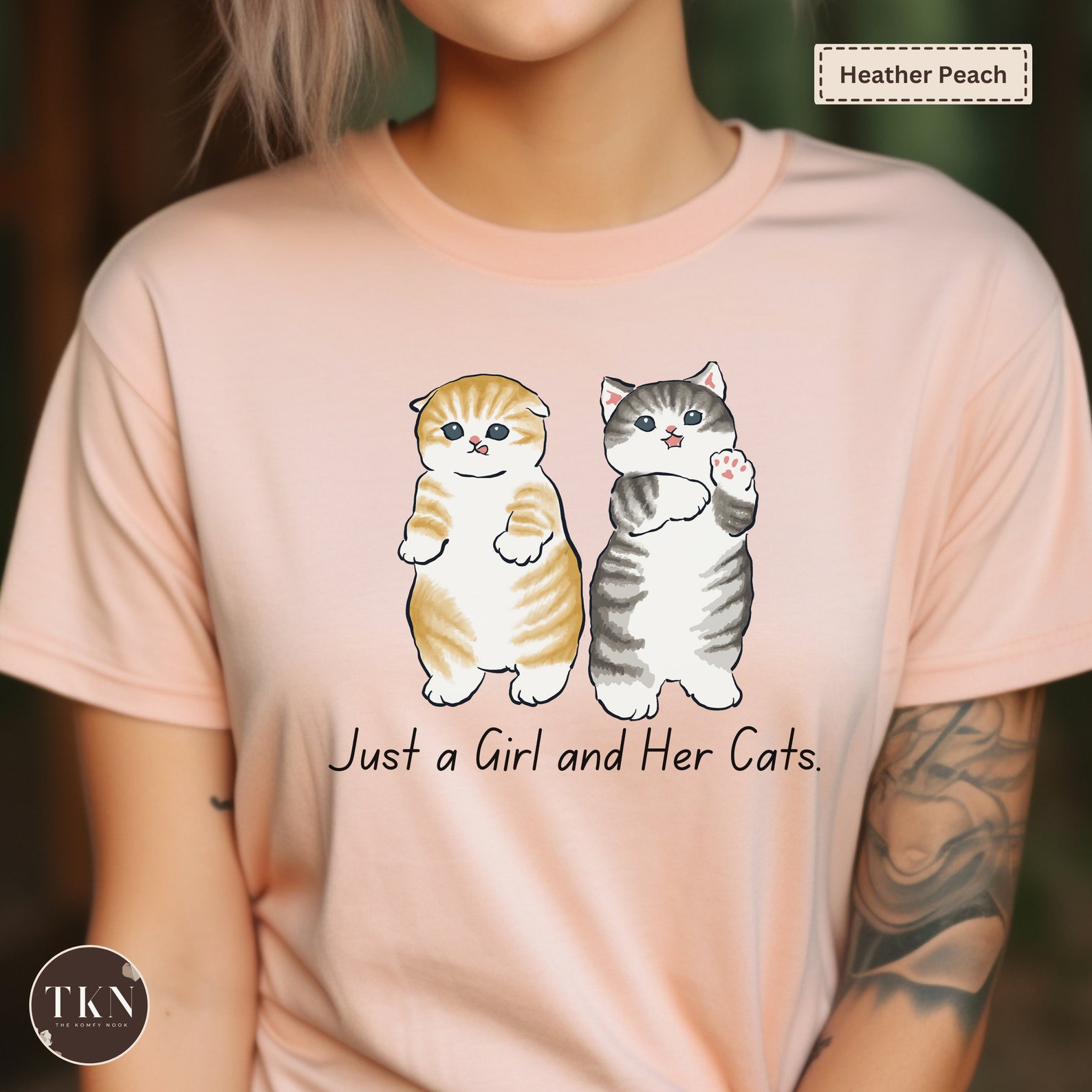 Just A Girl and Her Cats Shirt, Cat Shirt, Cat Mom Shirt, Cat Lover ...