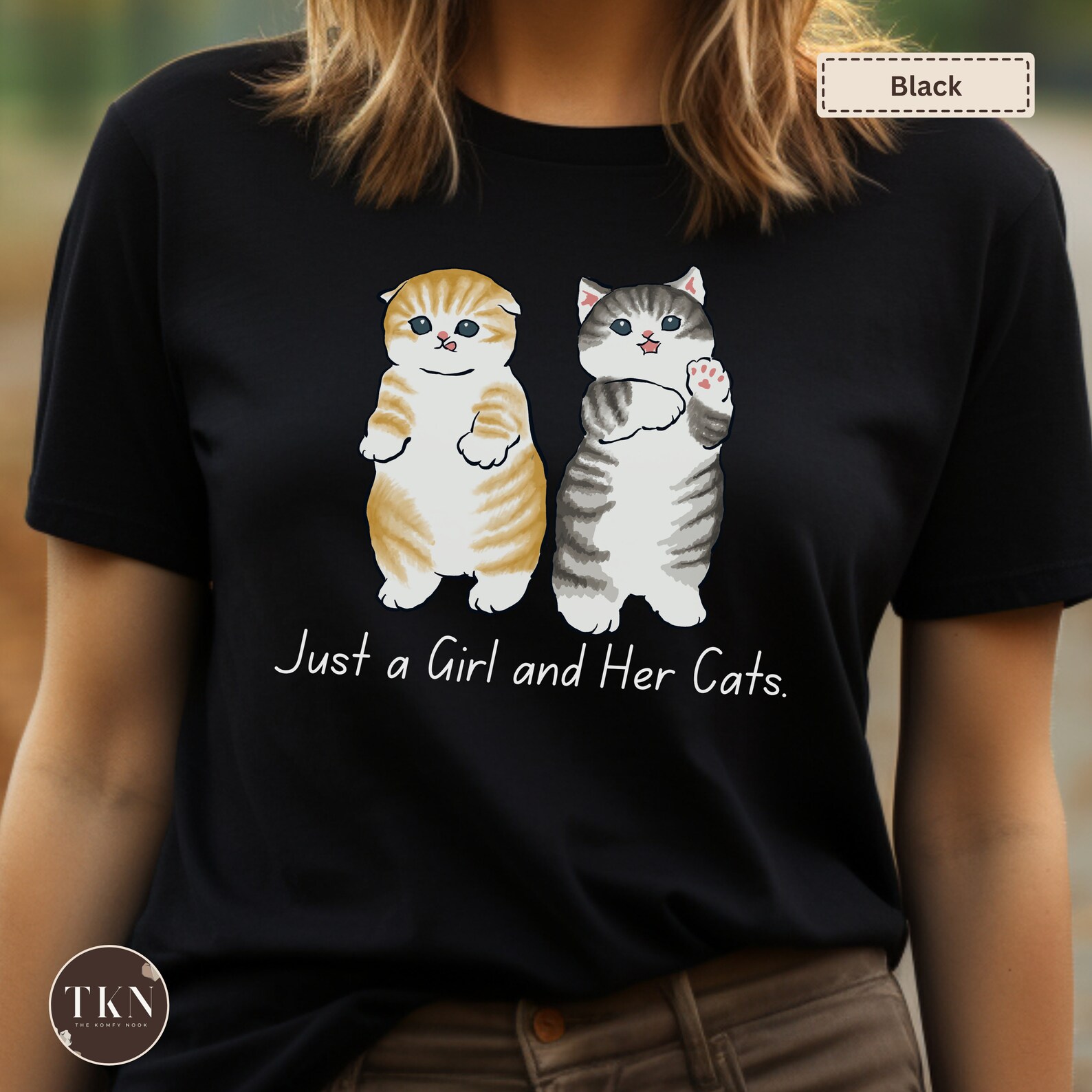 Just A Girl and Her Cats Shirt, Cat Shirt, Cat Mom Shirt, Cat Lover ...
