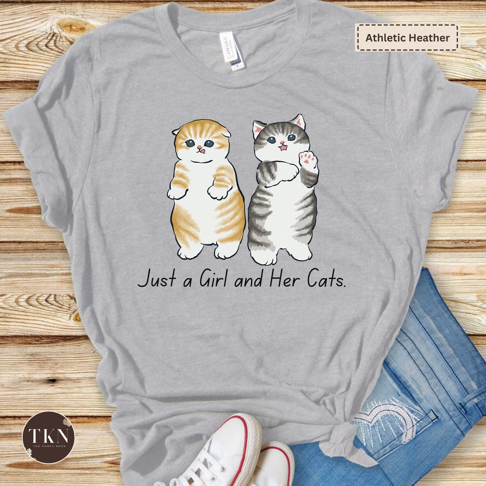 Just A Girl and Her Cats Shirt, Cat Shirt, Cat Mom Shirt, Cat Lover ...