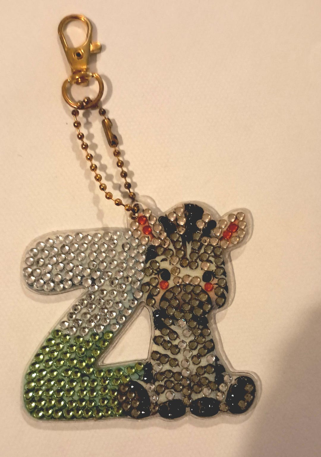 Sparkly Initial Animal Keyrings Colourful Charms - Etsy