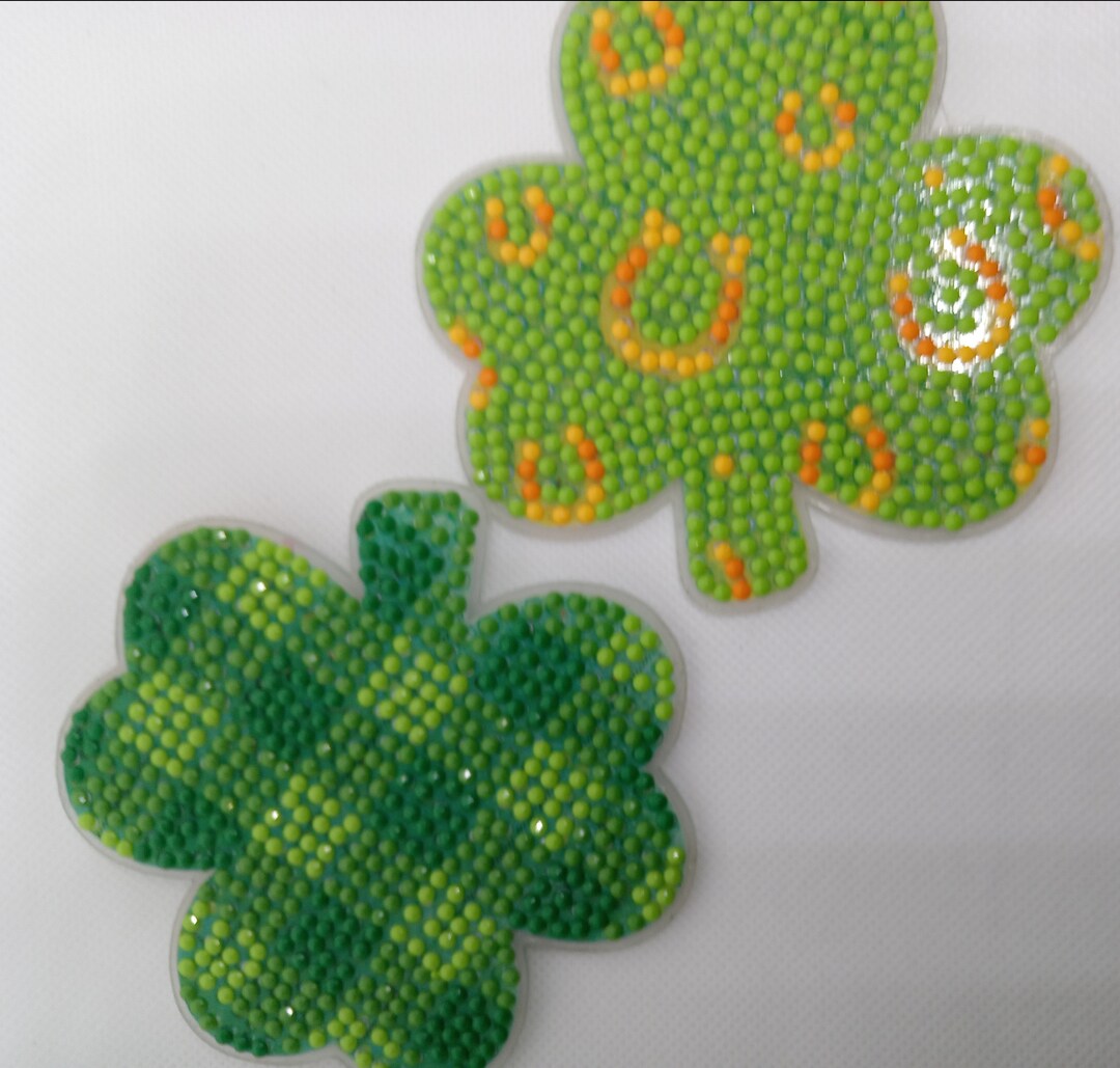 Green Shamrock Sparkly Coaster for A Bit of Sparkly Luck - Etsy