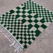 Soft GREEN WOOL Living Room ,berber Grid Pattern Rug ,stunning Moroccan ...