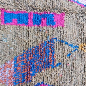 CUSTOM Dark Green Abstract Moroccan Rug ,colorful Hand-woven Berber ...