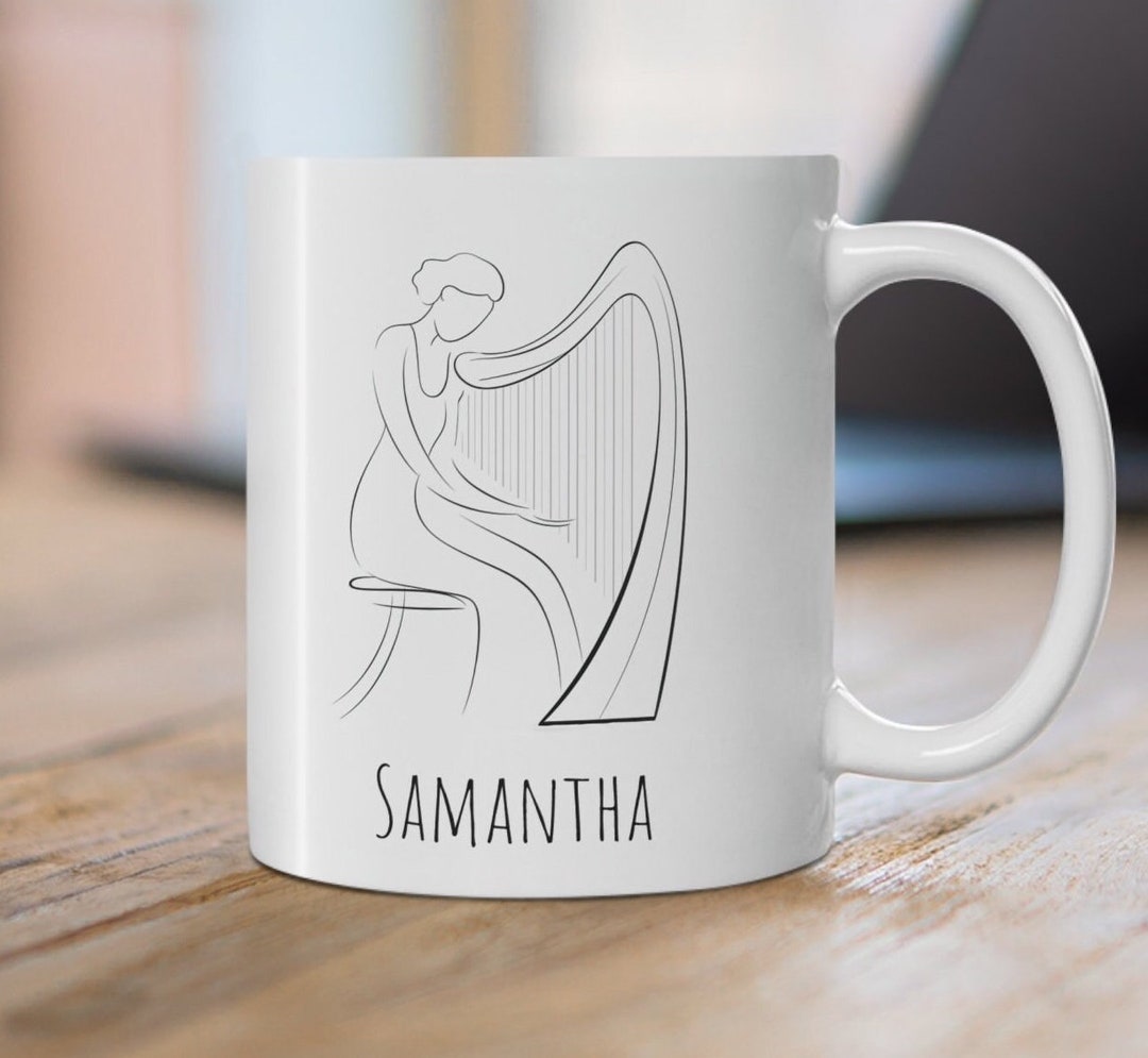 Personalized Harp Mug, Harp Student Gift, Gift for Harp Teacher ...
