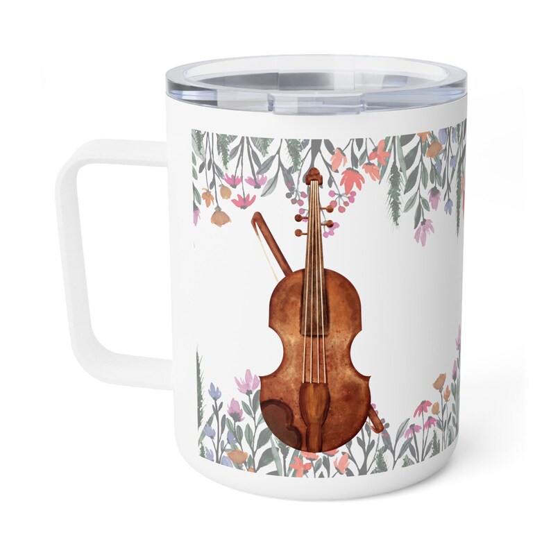 Violin Coffee Travel Mug, Violin Mug, Gift for Violinist, Violin Lover ...