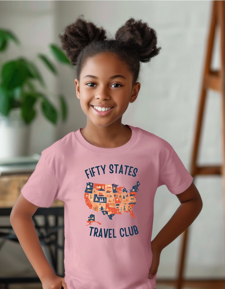 50 States Travel Club Shirt Youth, Kid 50 States Travel Shirt, Fifty ...