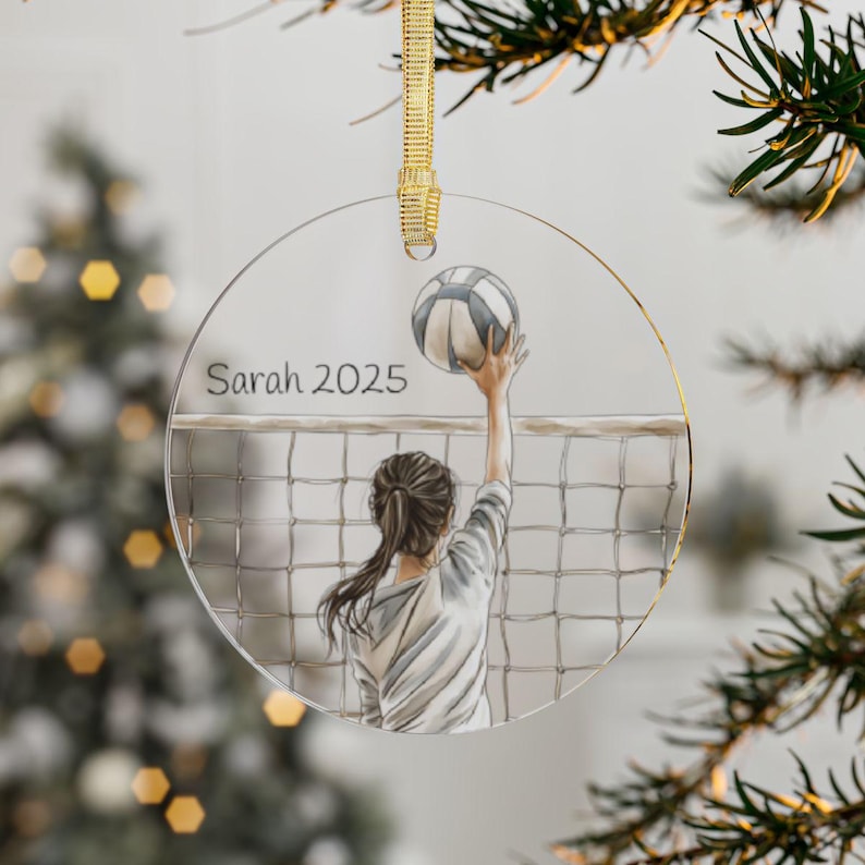 Personalized Volleyball Girl Ornament, Personal Volleyball Gift ...