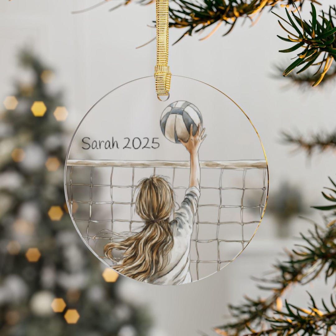 Personalized Volleyball Girl Ornament, Personal Volleyball Gift ...