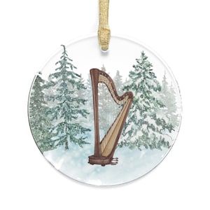 Harp Ornament, Classical Harp Ornament, Harpist Gift, Gift for Harp ...
