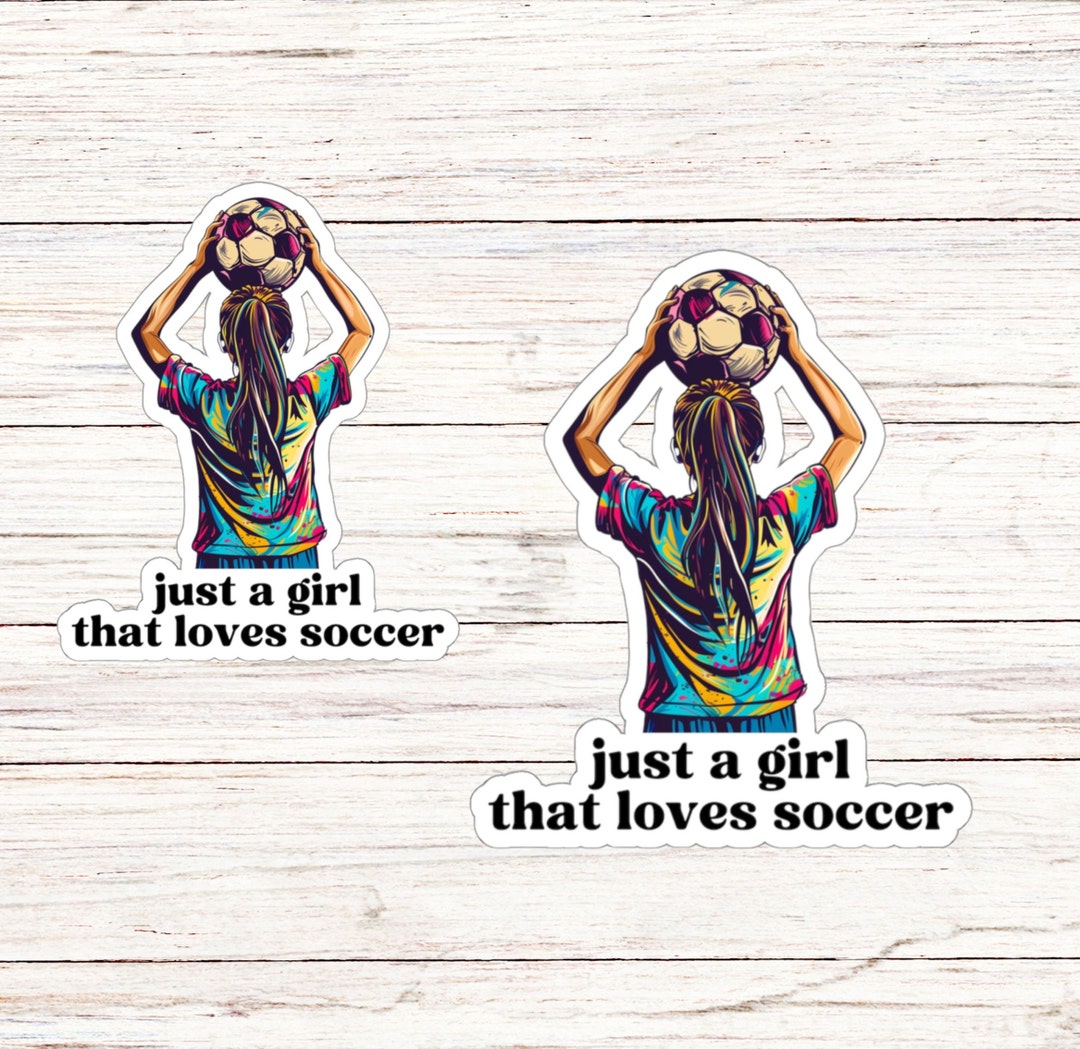 Soccer Girl Sticker, Soccer Sticker Water Bottle, Girl Soccer Stickers ...