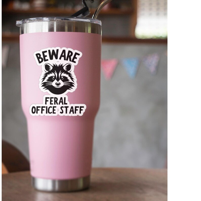 Feral Office Staff Sticker, Office Team Gift, Administrator Sticker ...