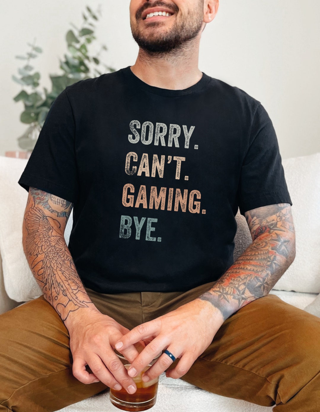 Sorry Can't Gaming Bye, Gaming Shirt, Gamer Gift, Video Game Lover ...