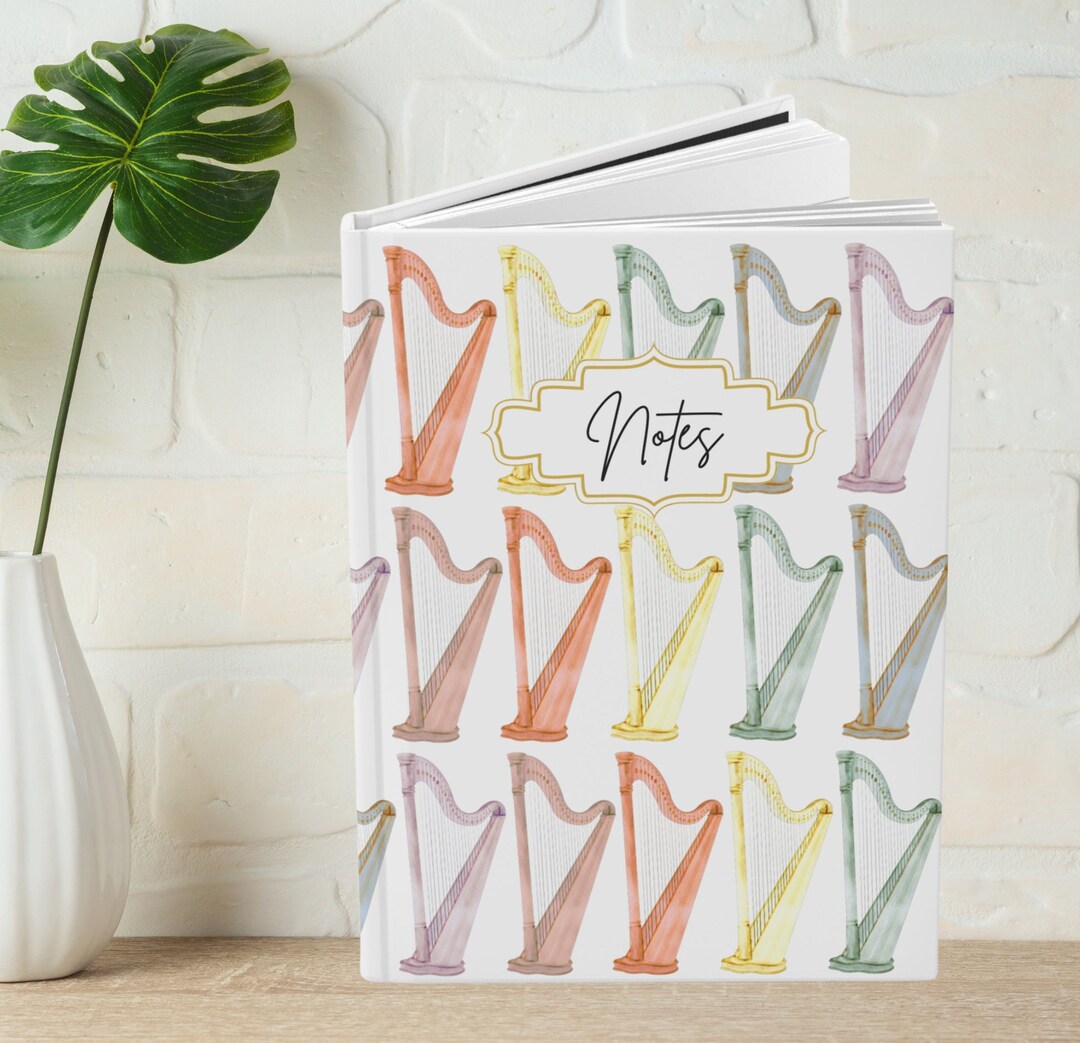 Harp Notebook, Harp Journal, Harp Lesson Notebook, Harp Book, Classical ...