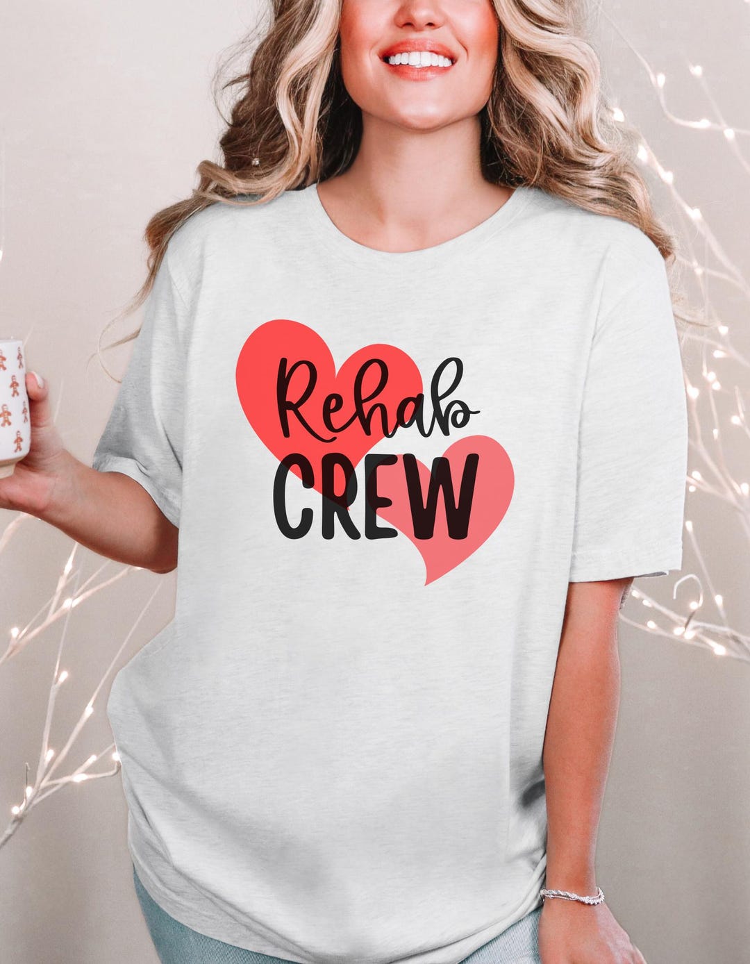 Rehab Valentine's Day Shirts, Rehabilitation Crew Tshirts, Matching ...