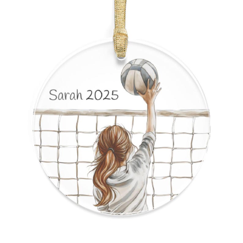 Personalized Volleyball Girl Ornament, Personal Volleyball Gift ...