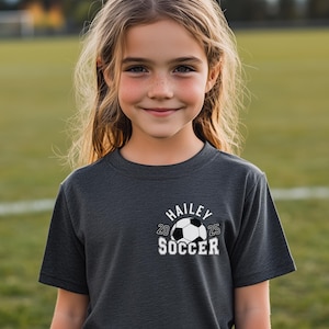 Soccer Girl Shirt, Personalized Soccer Tee, Girls Soccer Tshirt, Soccer ...