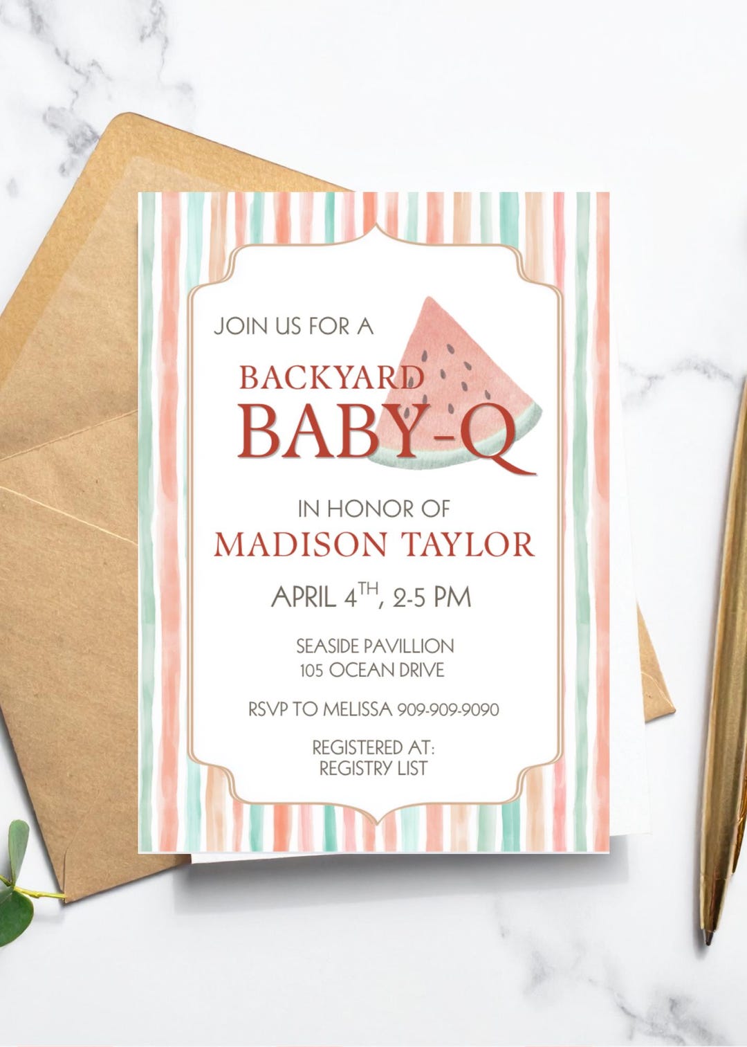 Babyque Baby Shower Invitation, Backyard BBQ Barbecue Babyq Theme ...