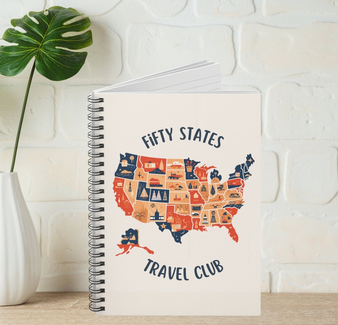 50 States Travel Journal, Fifty States Traveller Notebook, 50 States ...