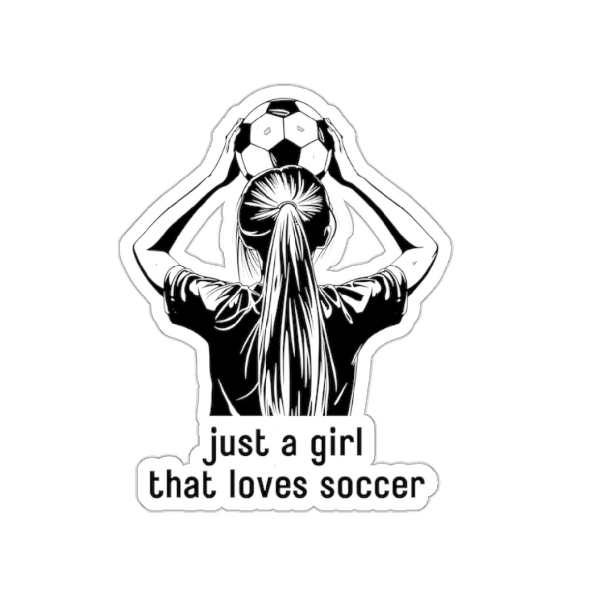 Soccer Girl Sticker, Soccer Sticker Water Bottle, Girl Soccer Stickers ...