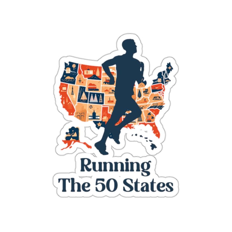 Running 50 States Sticker , Run 50 States Sticker, Running All 50 ...