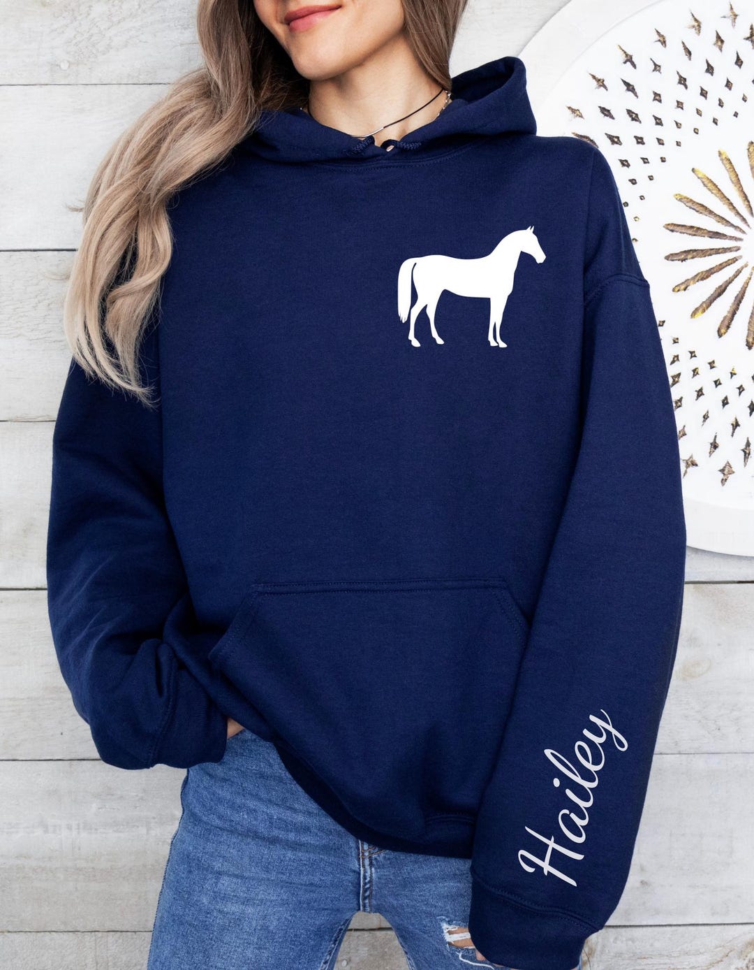 Personalized Equestrian Hoodie, Custom Horse Lover Hoodie, Horse ...