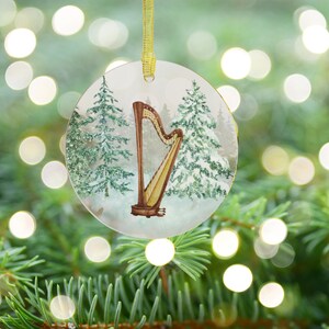 Harp Ornament, Classical Harp Ornament, Harpist Gift, Gift for Harp ...