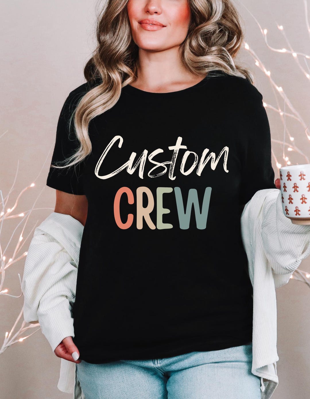 Custom Team Name Shirt, Personalized Crew Shirt, Team Logo Shirt, Your ...