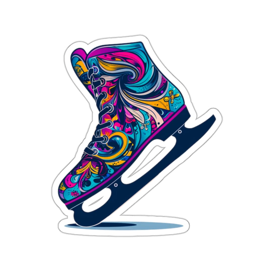 Figure Skating Sticker, Ice Skating Sticker Water Bottle, Kids Skating ...
