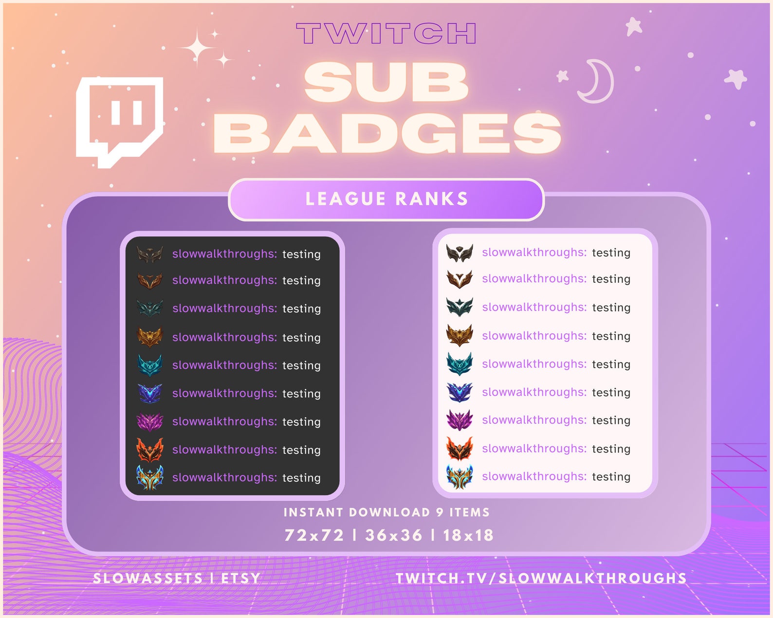 Twitch Sub Badges League of Legends Ranked Subscriber Badges & Bit ...