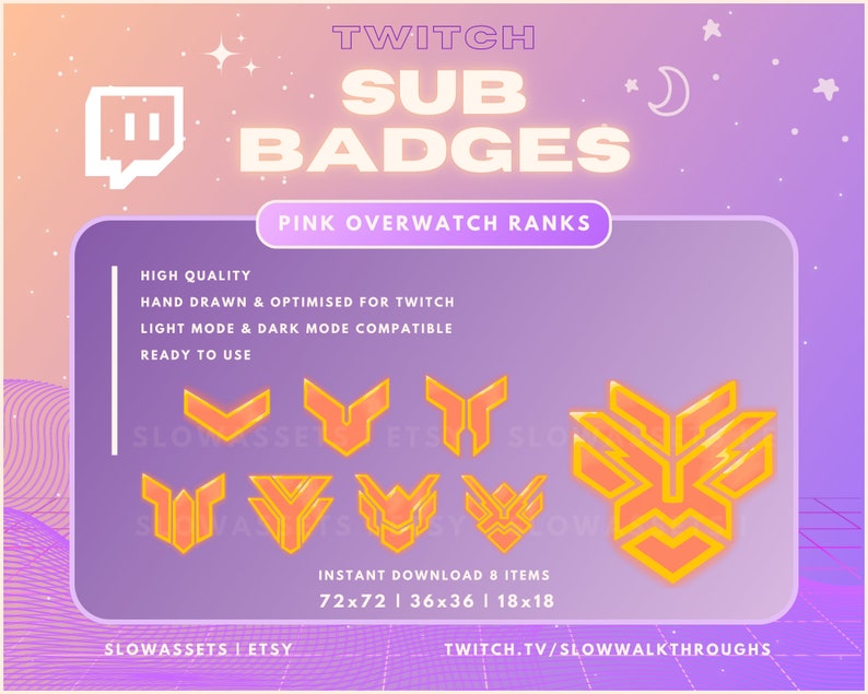 Overwatch Ranked Sub Badges | Twitch Subscriber Badges & Bit Badges for ...