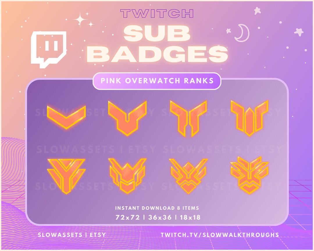 Overwatch Ranked Sub Badges | Twitch Subscriber Badges & Bit Badges for ...