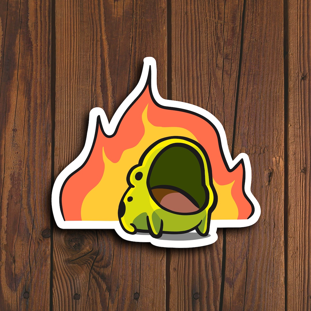 Arson Frog Sticker | Funny Frog Sticker, Frog Sticker, Cute Sticker - Etsy